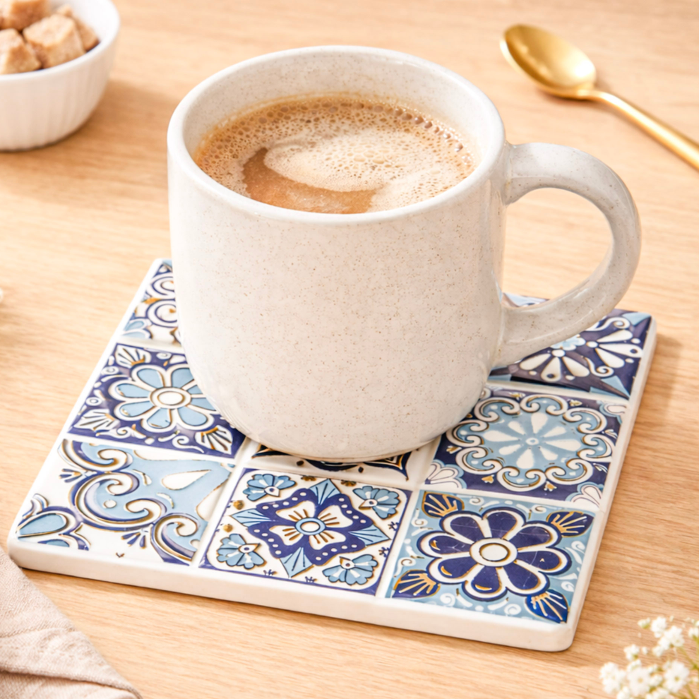 Square Ceramic Coaster Set (4pcs) Australia | Giftoria